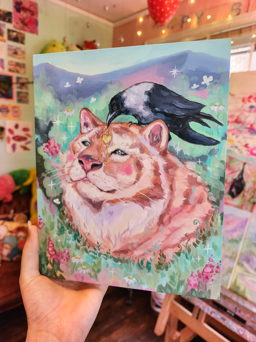 Tiger & Crow Original Painting! – Shelby DeGarmo Art